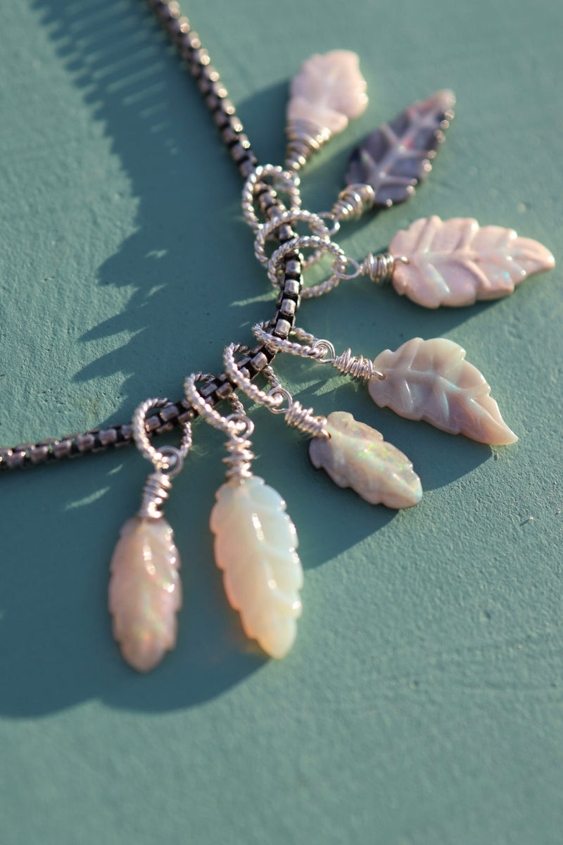HAND CARVED AUSTRALIAN OPAL FEATHERS – RADI~CAL Jewelry Co.